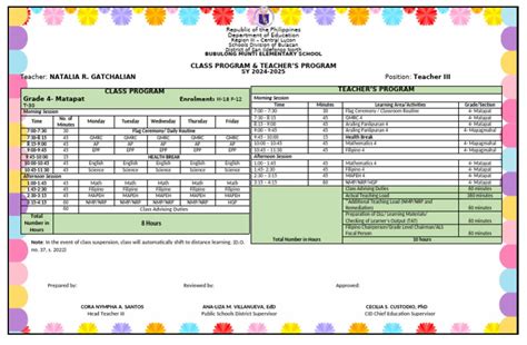 Class Program 2024 2025 Nrg Pdf Learning
