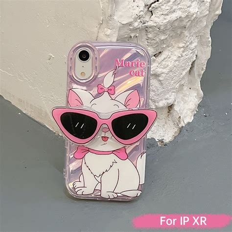 Jual Casing IPhone Ponsel Lucu Dudukan Ponsel Niche Casing Ponsel Marie Cat Sunglasses Style