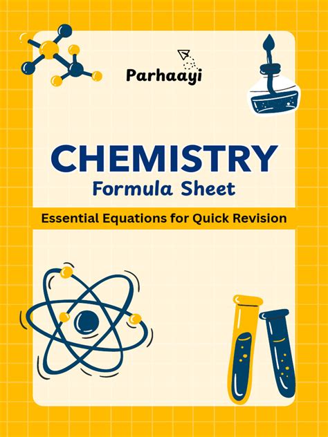 Mdcat Chemistry Formula Sheet Parhaayi Pdf Reaction Rate Mole