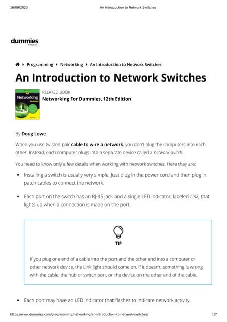 An Introduction To Network Switches Notes Pdf