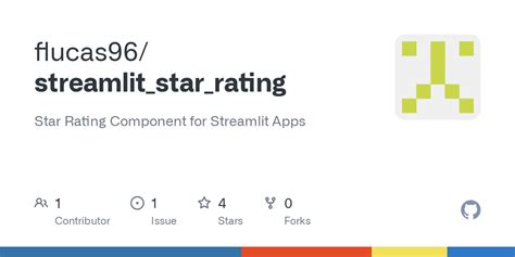 GitHub Flucas96 Streamlit Star Rating Star Rating Component For