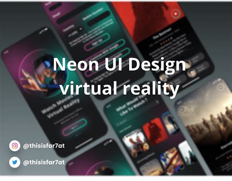 Neon Ui Design Virtual Reality Behance