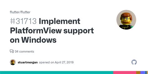 Implement PlatformView Support On Windows Issue 31713 Flutter
