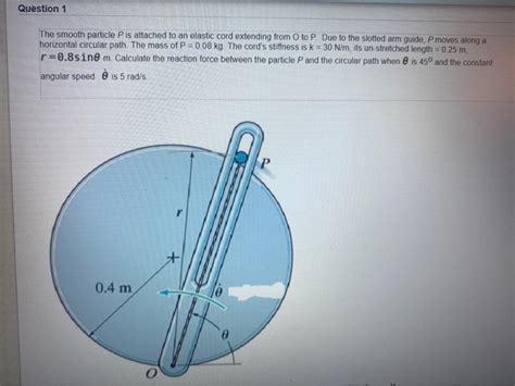Solved Question 1 The Smooth Particle P Is Attached To An