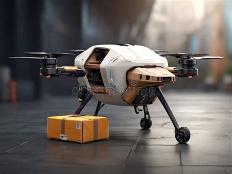 The Future Of Delivery Drones Stock Illustration Illustration Of Safety Future 313393289