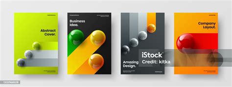 미니멀 한 핸드빌 A4 디자인 벡터 컨셉 세트 기하학적 3d 공 회사 커버 일러스트 컬렉션 A4 용지에 대한 스톡 벡터 아트 및 기타 이미지 Istock