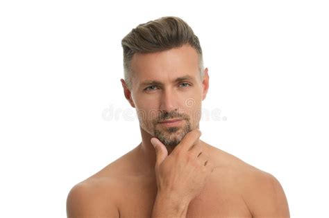 Man After Shower And Shaving Skincare And Shaving Man Face Portrait