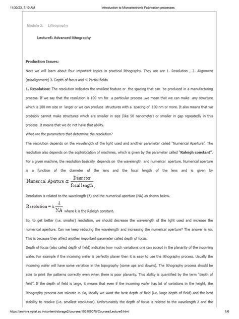 Introduction To Microelectronic Fabrication Processes Download Free