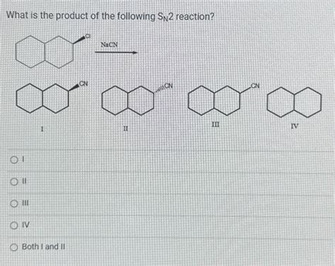 Solved What is the product of the following SN2 reaction? | Chegg.com