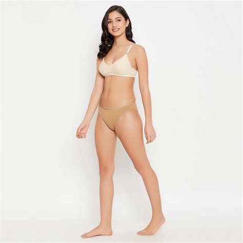 Clovia Non Padded Non Wired Full Cup T Shirt Bra In Nude Colour Cotton Rich D Buy Clovia