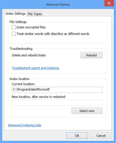 indexing options windows 10 using built in os indexing features for