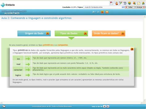 C O Dados Tipos De Dados Primitivos Algoritmos