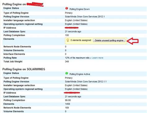 Orion Platform Move Nodes To The Correct Polling Engine And Remove Old Engine Entries With