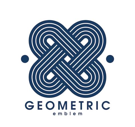 Logotipo de vector geométrico abstracto aislado en blanco símbolo de