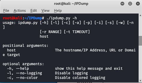 Ipdump Generate A Report For Hostname Ipaddress Url Or Domain In Kali