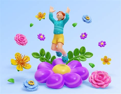 Free Psd Life Explosion Character Composition