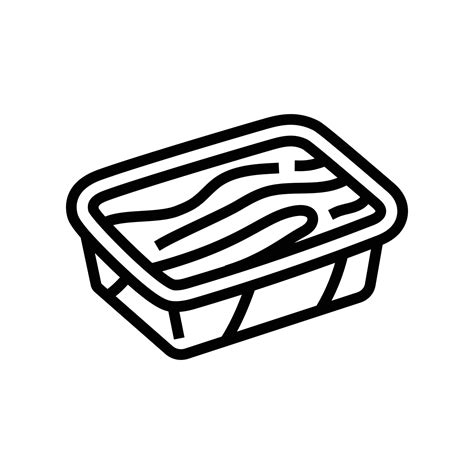 Cream Cheese Food Slice Line Icon Vector Illustration 20378014 Vector