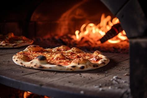 Premium Ai Image Fresh Baked Pizza Closeup From Traditional Woodfired