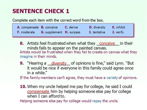 9 Chapter 1 Sentence Check 2 Answer Key Younislexie