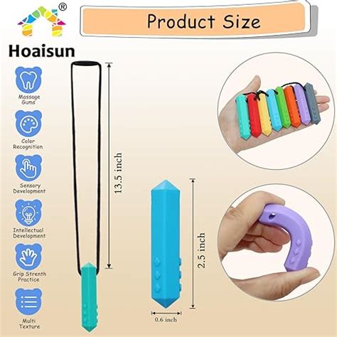 Collares Masticables Para Niños Sensoriales Paquete De 8 Collares