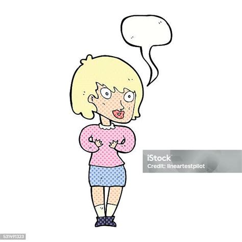 말풍선이 있는 여자 제조 누구요 Me 손동작 말풍선을 그리기에 대한 스톡 벡터 아트 및 기타 이미지 그리기 낙서 드로잉