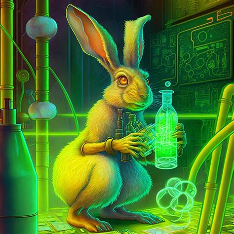 Premium Photo Mad Scientist Bunny