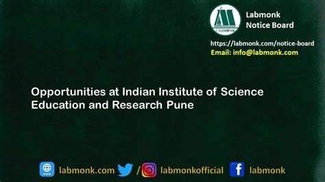 Opportunities At Indian Institute Of Science Education And Research