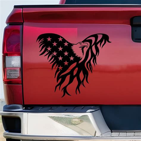 Bald Eagle Decal American Flag Vinyl Decal Patriotic Decal Stars And