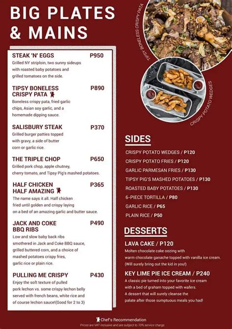 Menu At Alfredos Cucina Toscana Restaurant Pasig 1600 Lopez Jaena