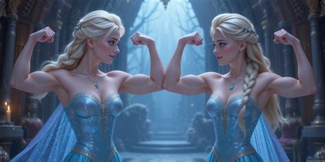 Elsa Doubles Her Beautiful Buff Muscle Mommy Self By Zenshur On Deviantart
