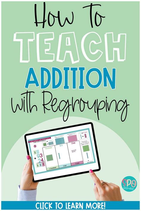 2 Digit Addition With Regrouping 2 Base 10 Blocks Digital Math Center