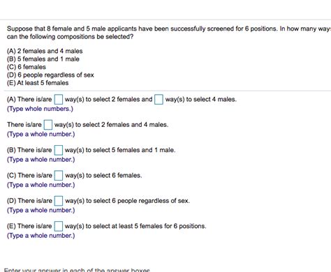 Solved Suppose That Female And Male Applicants Have Been Chegg Com