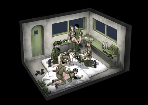 Rule 34 Army Bisexual Female Female Soldier Gogocherry Isometric Military Police Orgy Penis