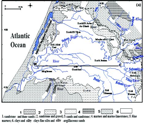 Schematic Map Of The Lithology Outcropping In The Gharb Maamora