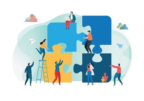 Teamwork Successful Together Concept Business People Holding The Big