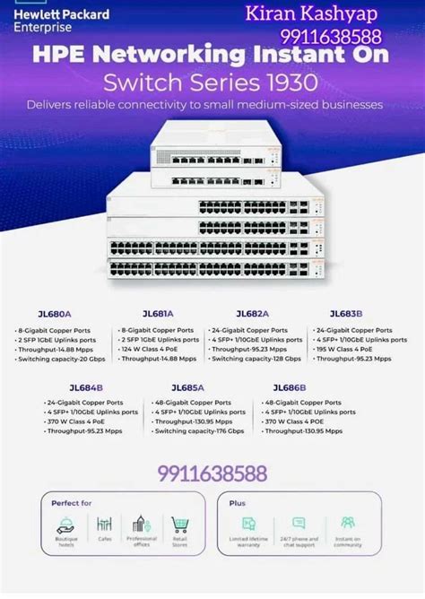 Jl686b Aruba Instant On 1930 48g Class4 Poe 4sfp Sfp 370w Switch