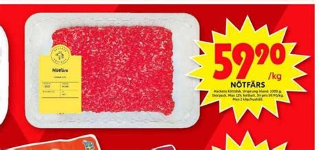 Hacksta Nötfärs Ica Maxi Mars 2022