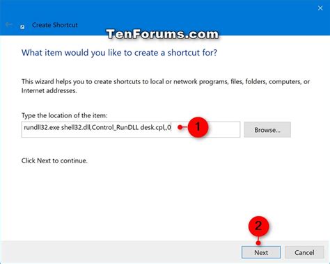 Create Desktop Icon Settings Shortcut In Windows 10 Tutorials