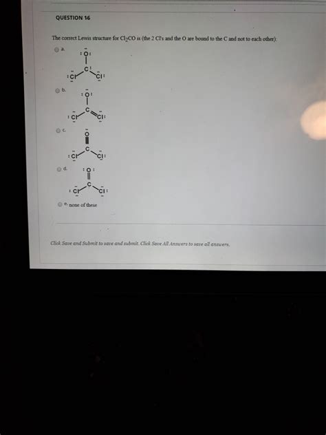 Lewis Structure For Cl2co Lewis Structures M8q2 Uw Madison