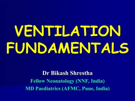 Ventilation Pptx Lung And Respiratory Health Diseases And Conditions