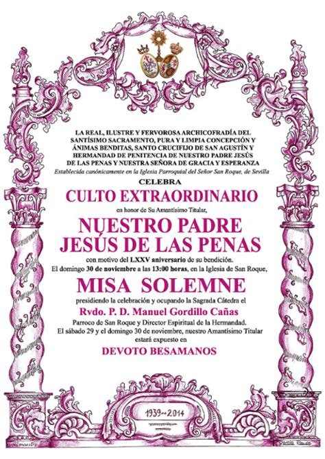 Orla De Convocatoria Actos Y Cultos Con Motivo Del Lxxv Aniversario De