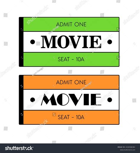 Ticket Vector Design Template Coupon Pass Stock Vector Royalty Free