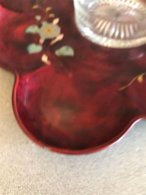Vintage Maruni Lackerware Red Floral Tray Hand Crafted Made In Etsy