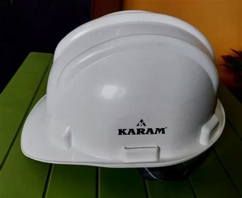 White Karam HDPE Safety Helmet For Construction At 200 Piece In Chennai