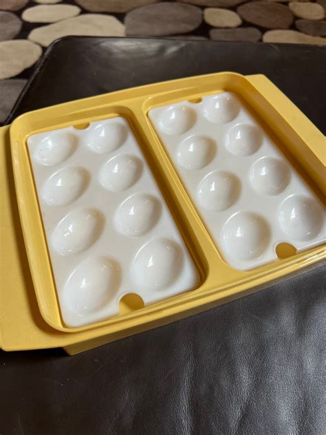 Deviled Egg Storage Tupperware Travel Easter Eggs Keeper Retro