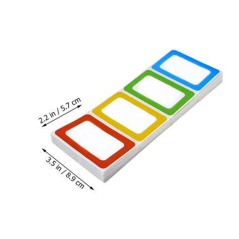 쓰기 가능한 이름표 스티커 자기 접착식 라벨 스티커 색상 일반 이름표 라벨 200 개 파일링 제품