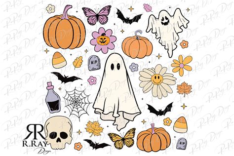 Retro Halloween Ghost Sublimation Graphic By Rray Design · Creative