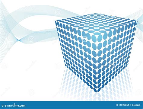 Blue Cube Abstract Design Stock Vector Illustration Of Fantasy