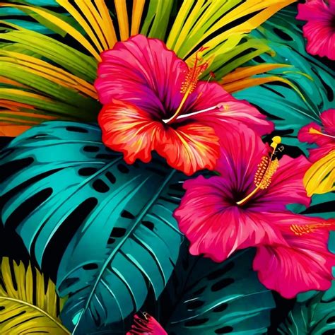 Premium Photo Floral Print Vector