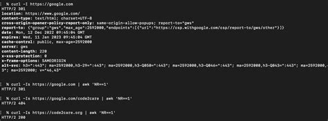 curl option to show response status code code2care